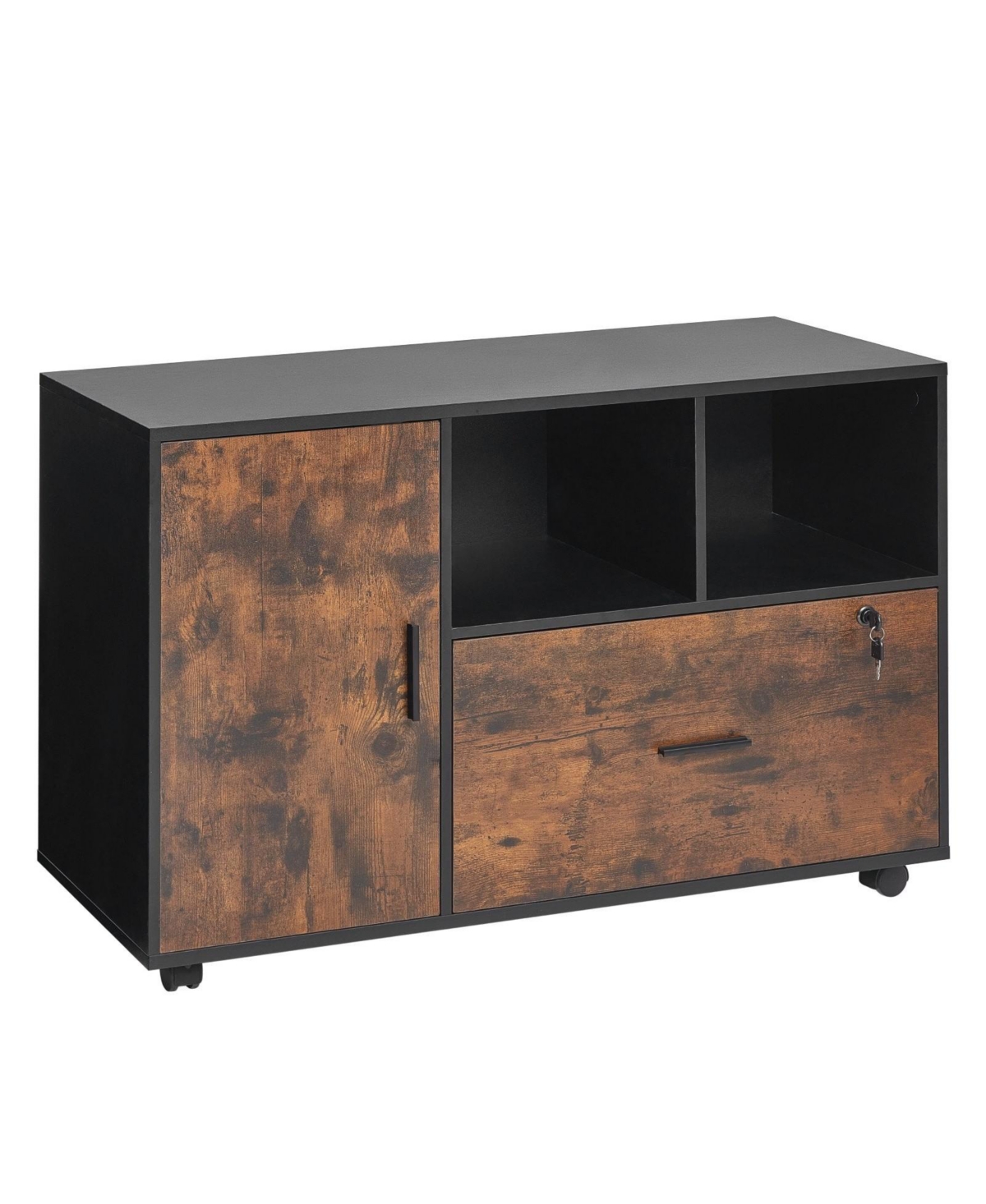 Click here for Sugift Wood File Cabinet  Mobile Lateral Filing Ca... prices