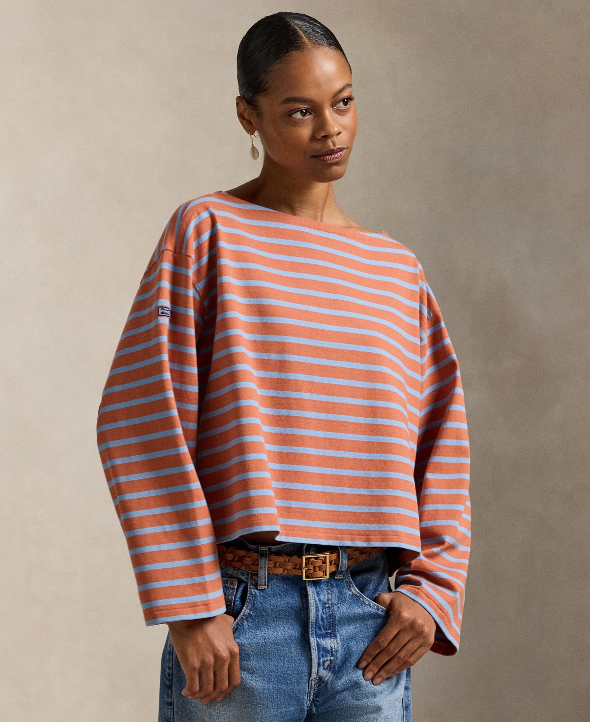 Click here for Polo Ralph Lauren Womens Striped Long-Sleeve Boat... prices