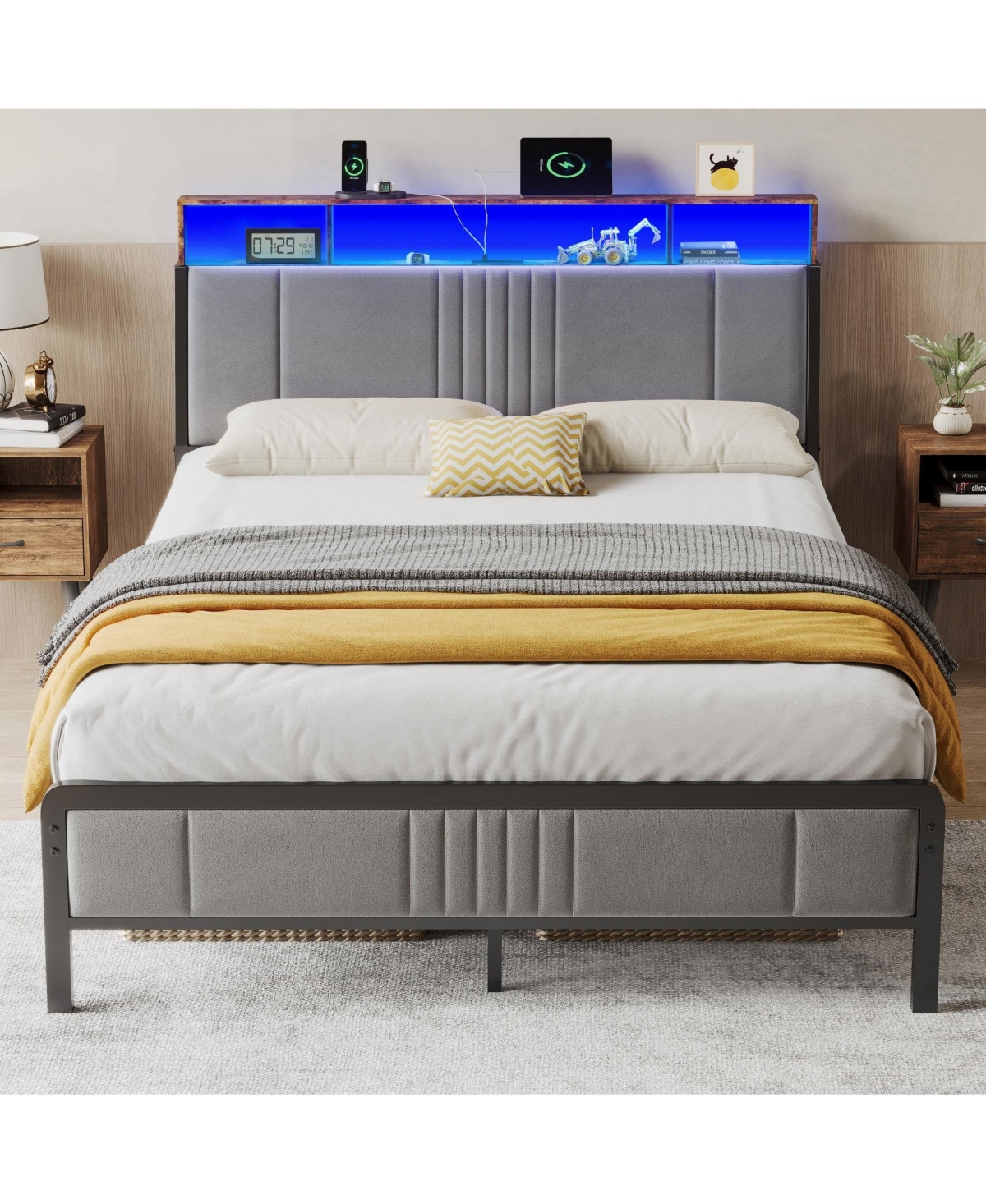 Click here for Sailvan Bed Frame  Metal Platform Bed with Headboa... prices