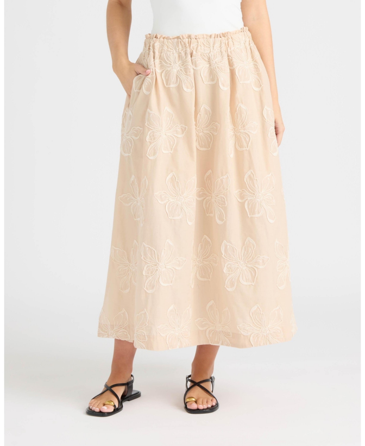 Click here for Ellen Tracy Womens Pull-On Maxi Skirt with Side Po... prices