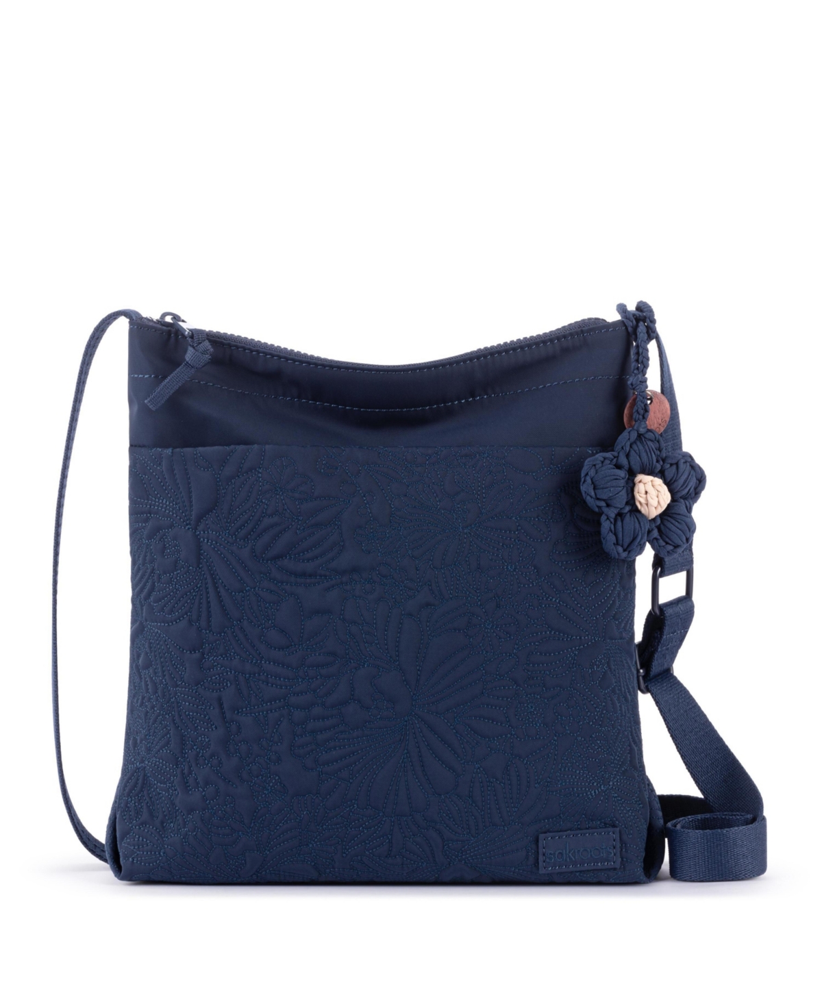 Click here for Sakroots Womens Banyan Crossbody - Navy flower blo... prices