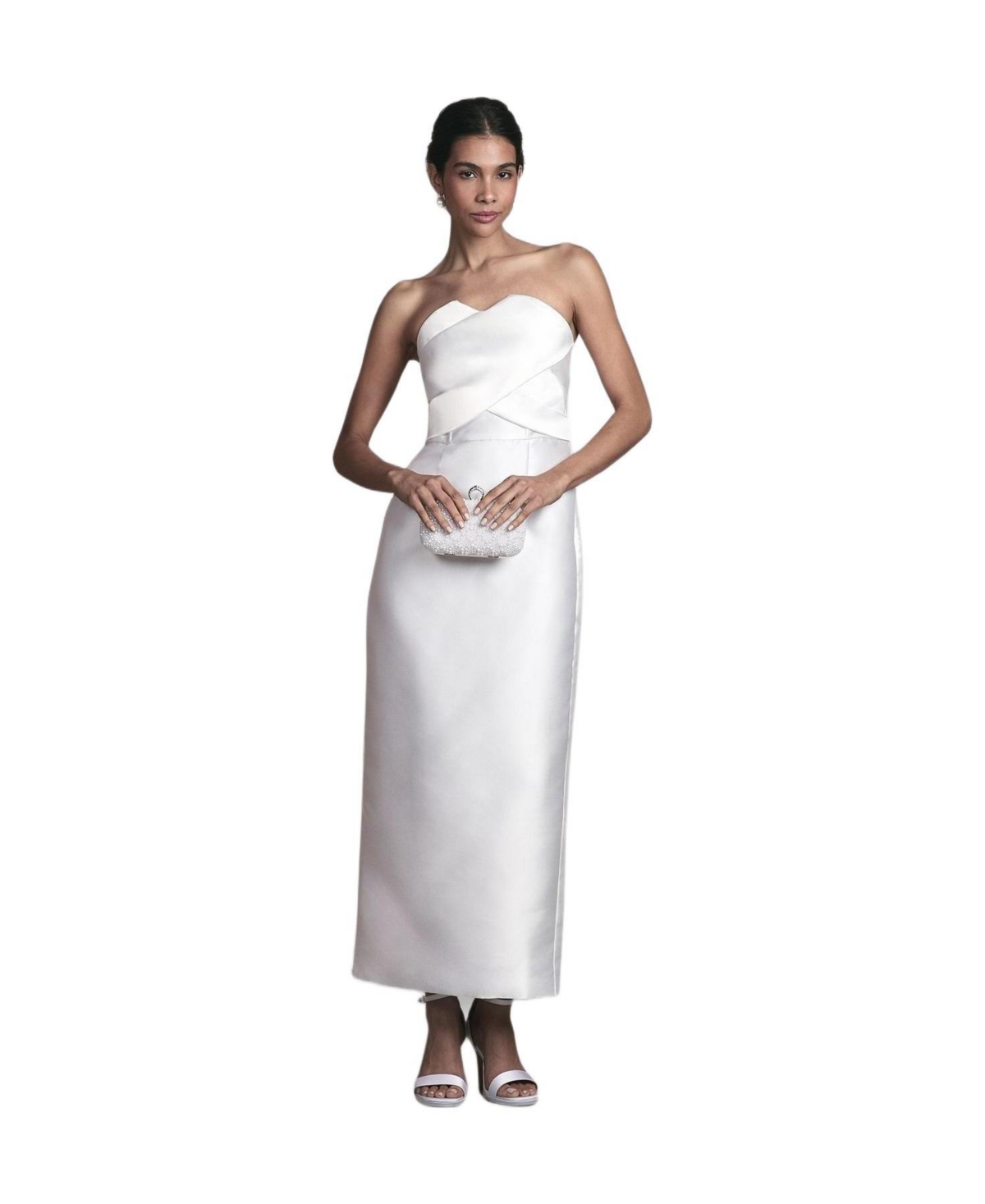 Click here for Coast Womens Twill Bow Back Wedding Dress - Ivory prices