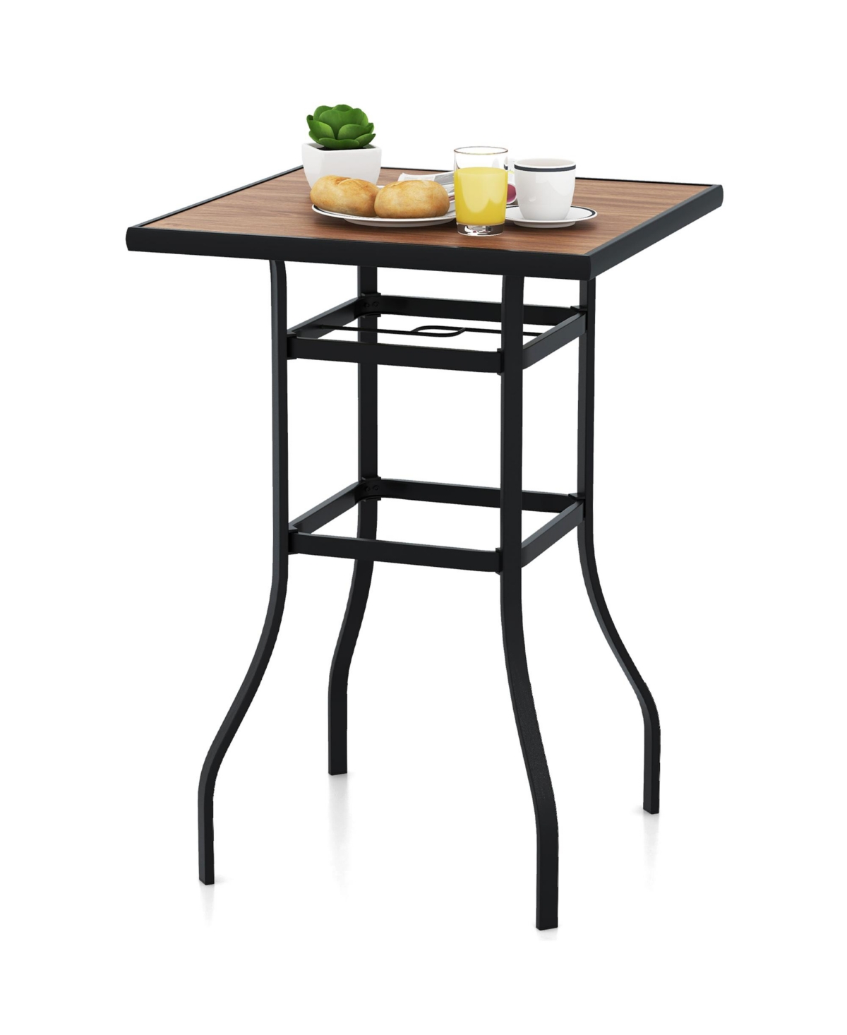 Click here for Gymax 27.5 Inches Patio Bar Table 1.5 Umbrella Hol... prices