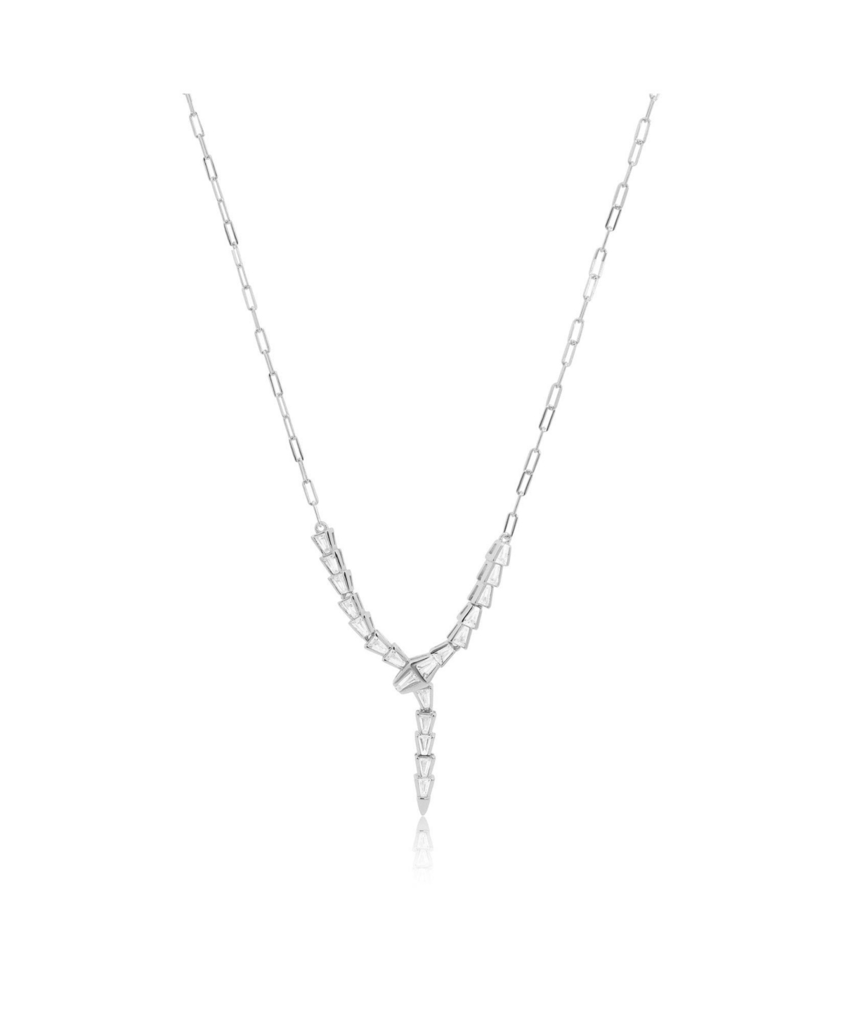 Click here for The Lovery Cz Snake Lariat Necklace Sterling Silve... prices