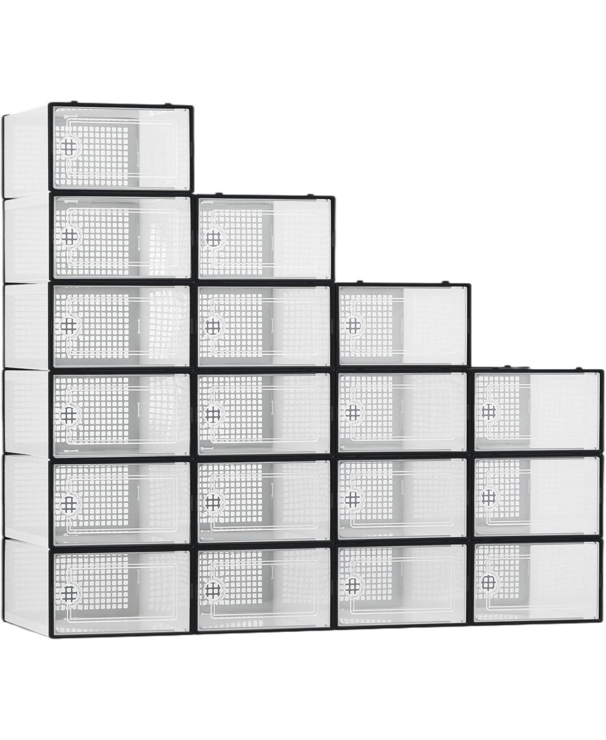 Click here for homfan 18 Pack Clear Shoe Storage Boxes with Front... prices