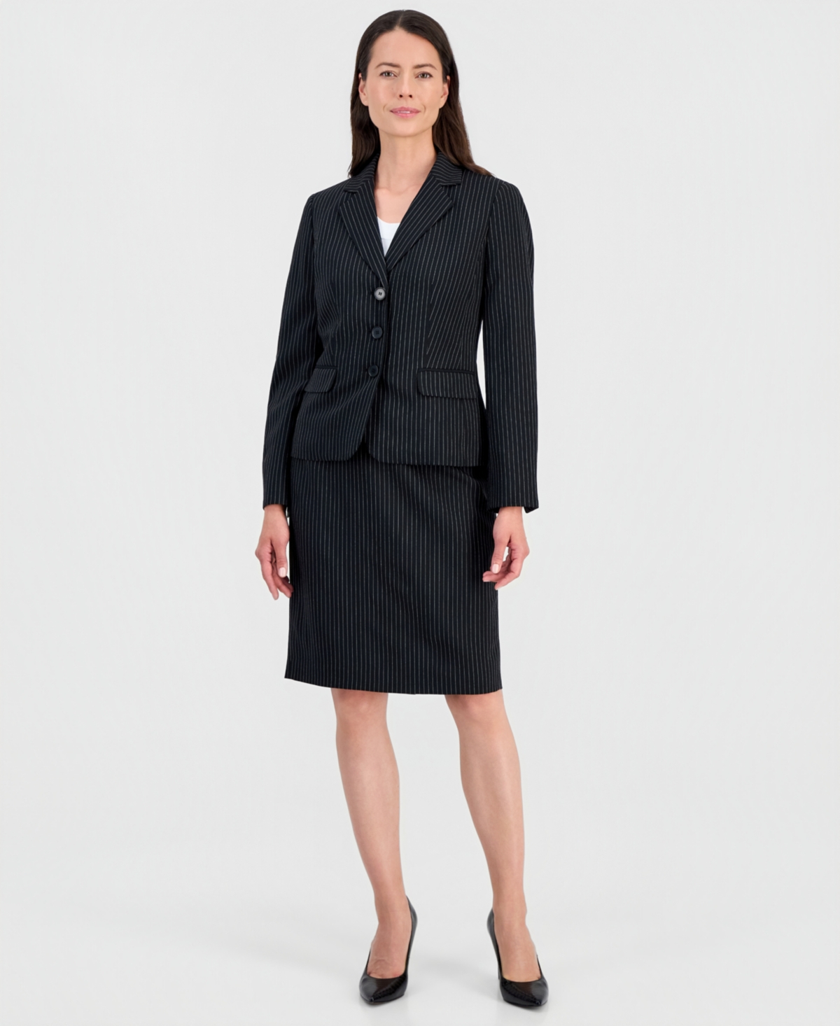 Click here for Le Suit Womens Three-Button Notch-Collar Jacket &... prices