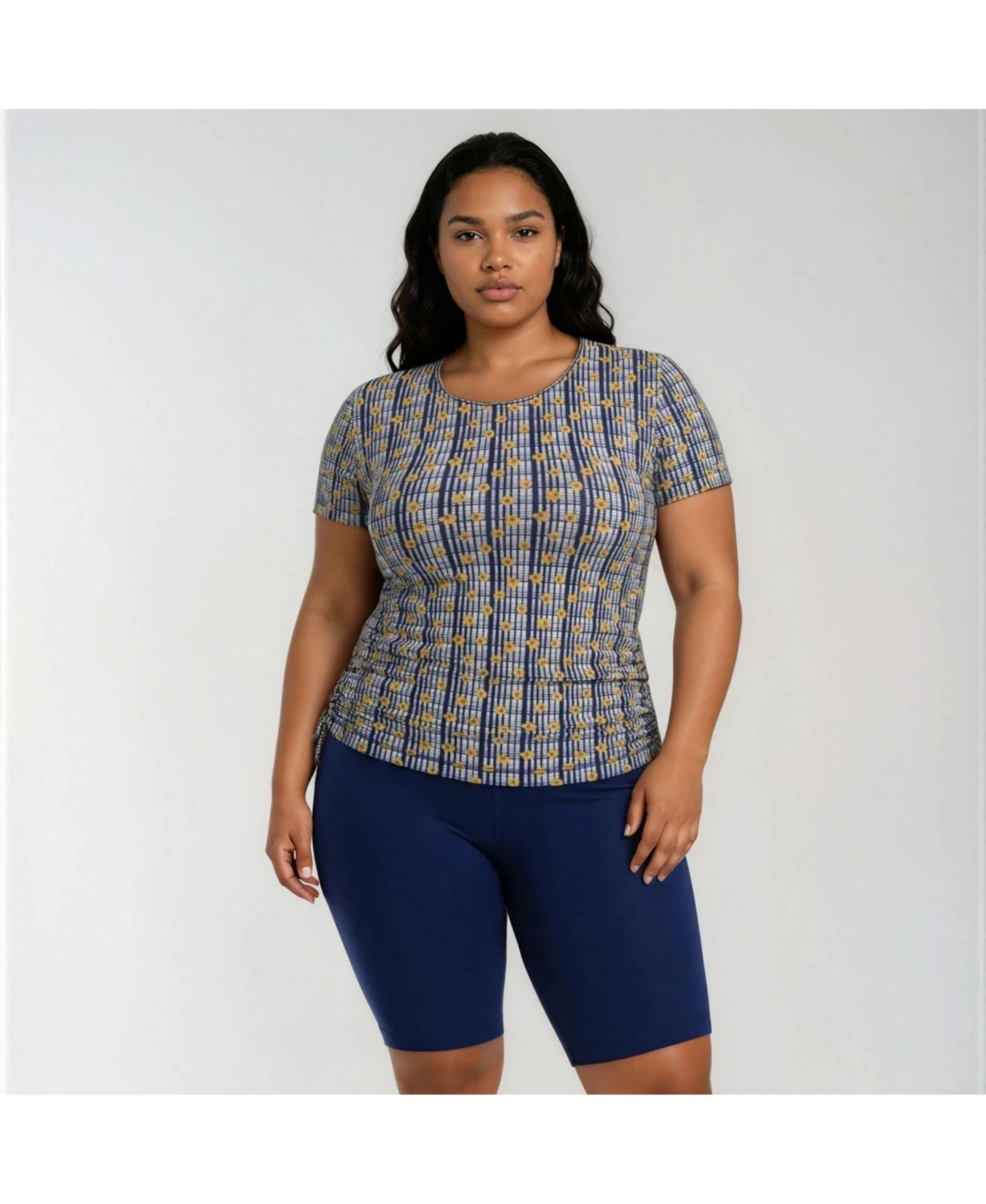 Click here for Calypsa Plus Size Short Sleeve Adele Swim Top and... prices