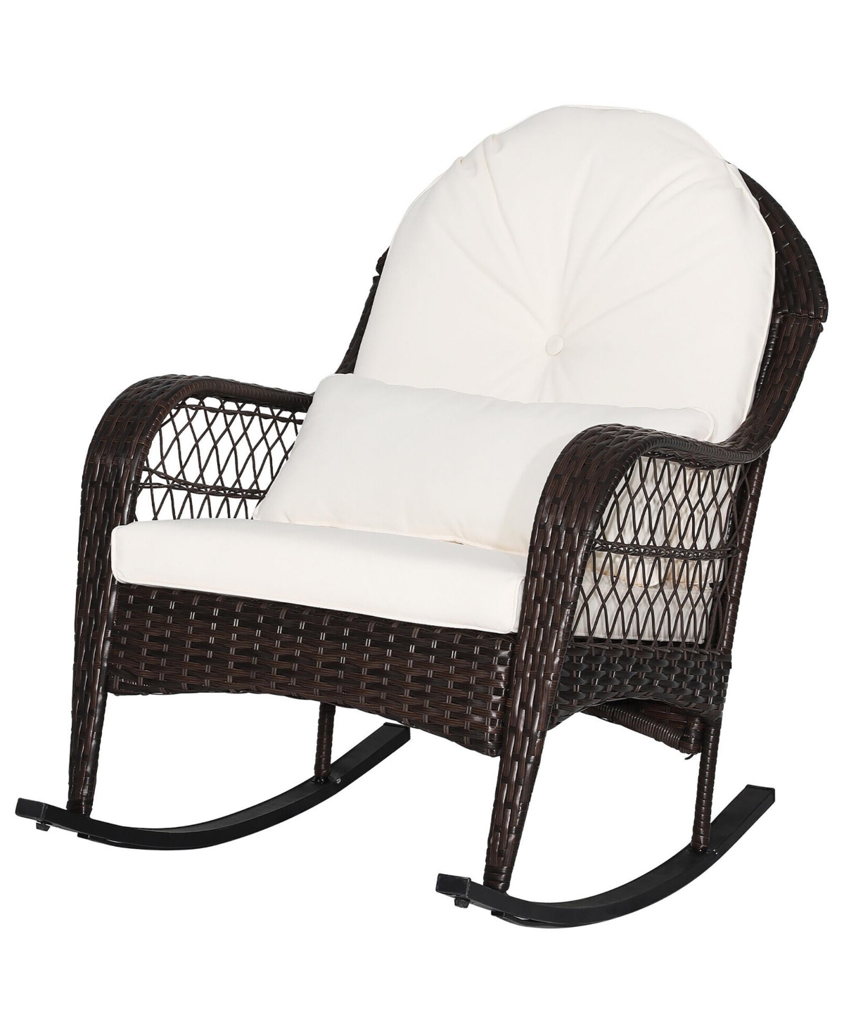 Click here for Gymax Patio Wicker Rocking Chair Seat Cushions and... prices