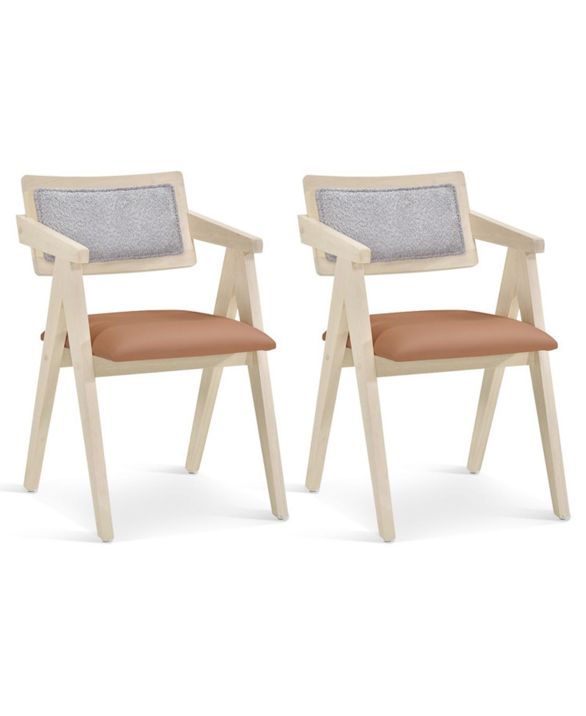 Click here for Gouun Mid Century Wooden Accent Chairs Set of 2 wi... prices