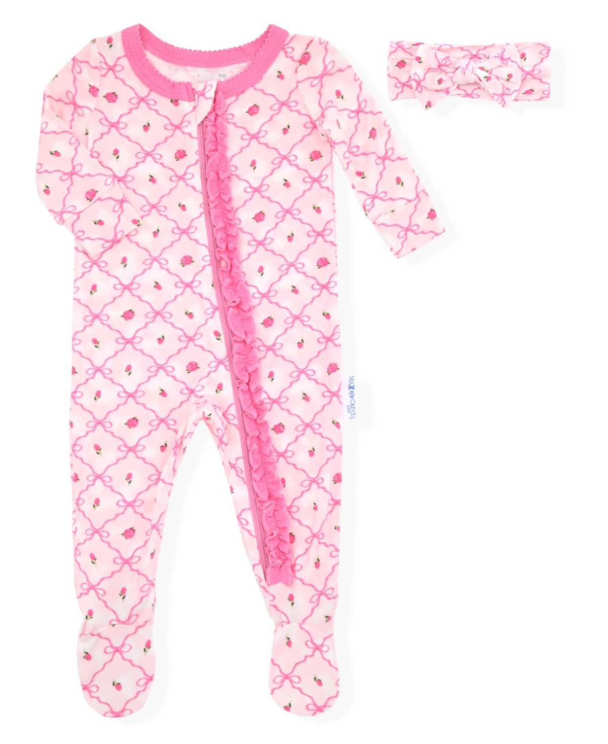 Click here for Max & Olivia Baby Girls Long-Sleeve Footed Coveral... prices