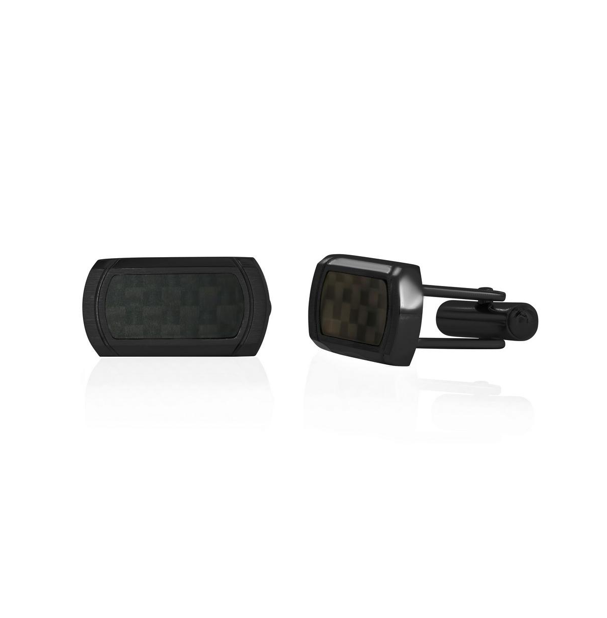 Click here for Metallo Stainless Steel  Carbon Fiber Cufflinks -... prices