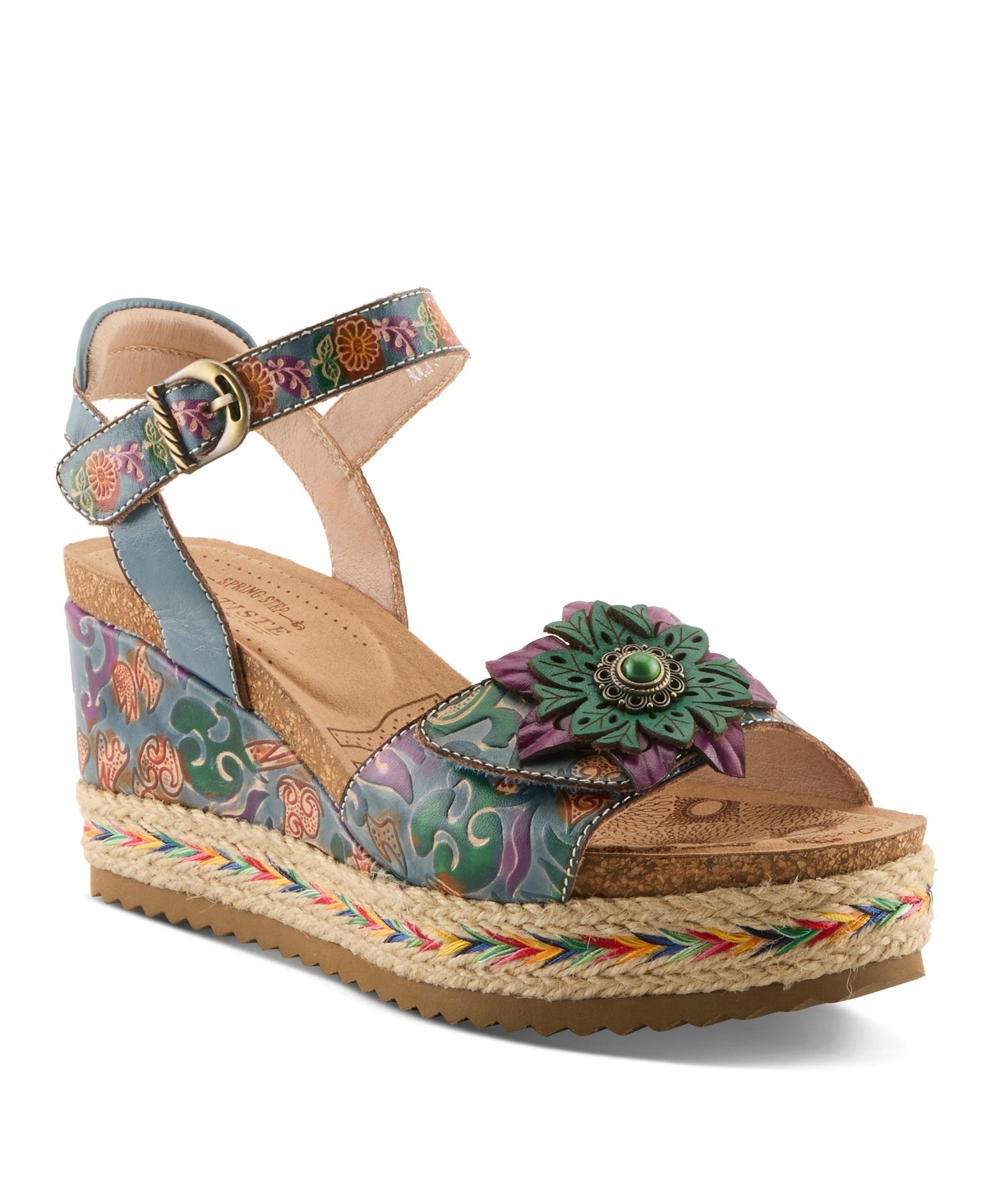 Click here for LArtiste Womens Boca Wedge Sandal with Hand-Painte... prices