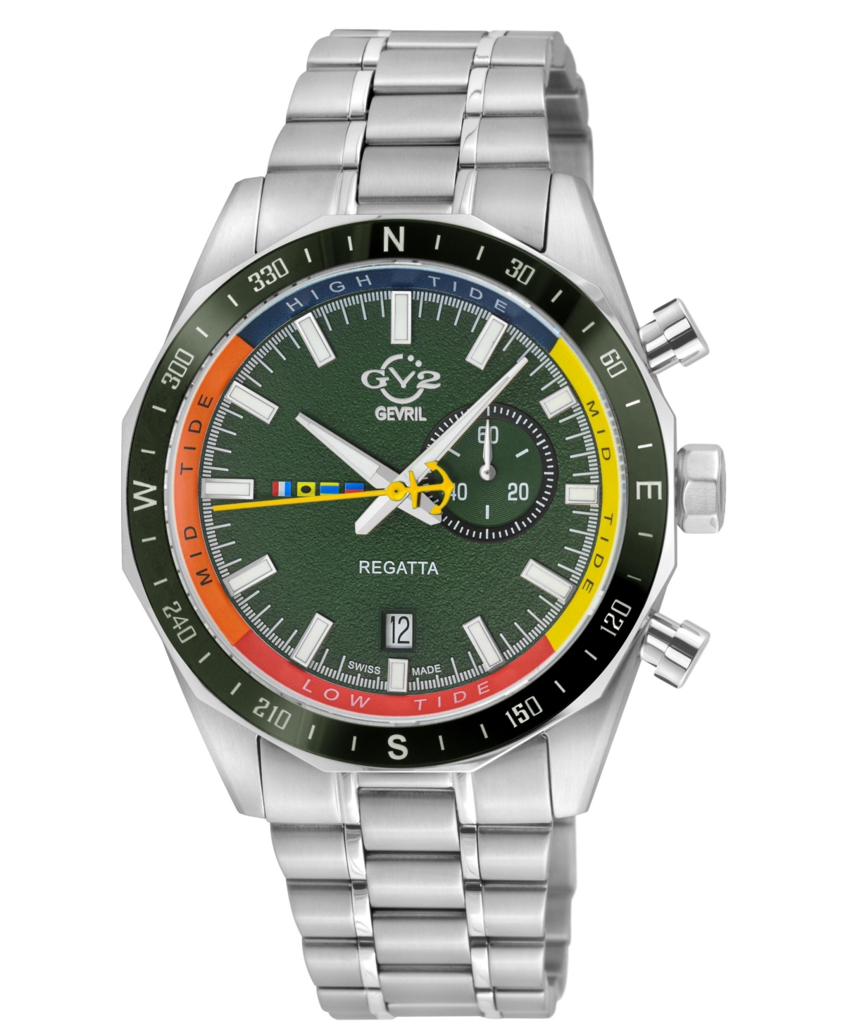 Click here for GV2 by Gevril Mens Regatta Swiss Quartz Bracelet W... prices