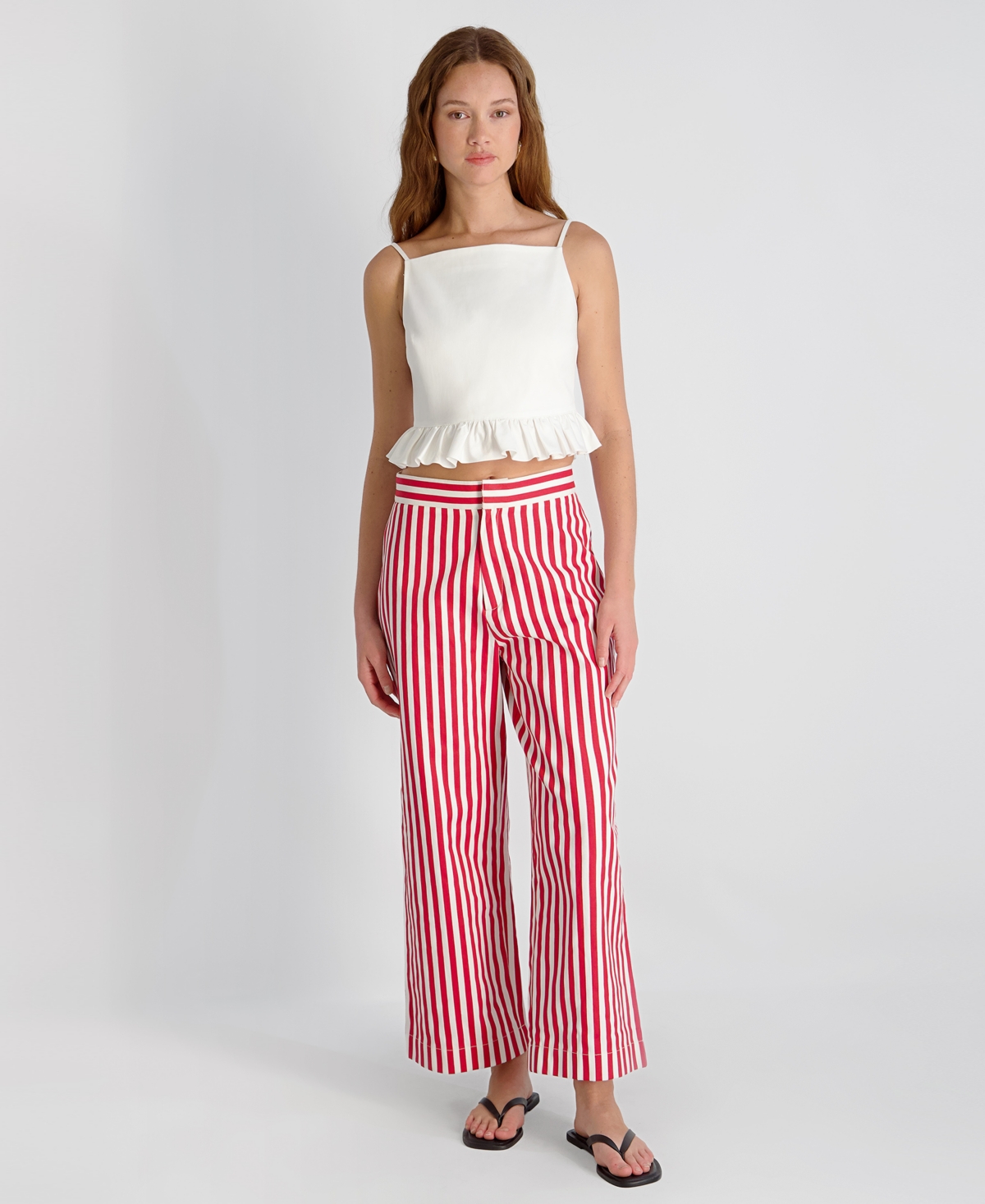 Click here for French Connection Womens Sleeveless Ruffle Peplum... prices