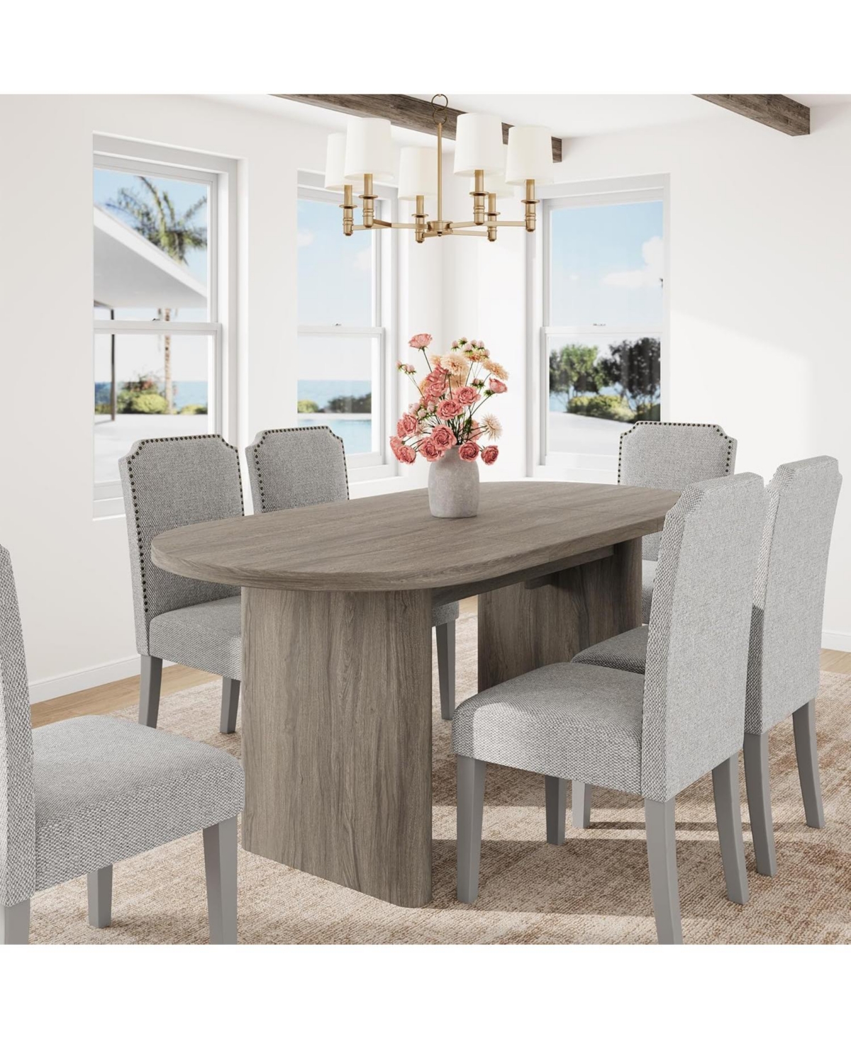 Click here for gaomon Dining Table for 4-6 People  Circle Kitchen... prices