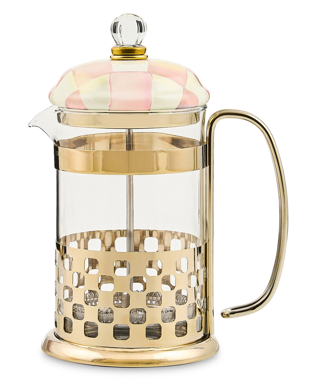 Click here for MacKenzie-Childs Rosy Check French Press prices