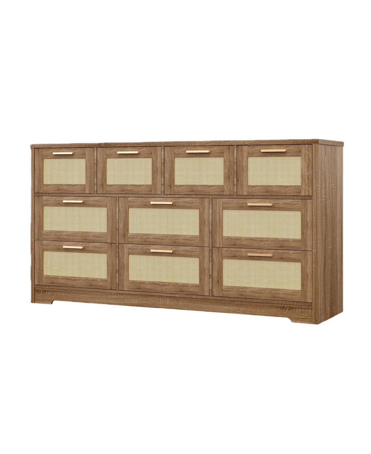 Click here for gaomon Wooden Dresser with Rattan Front and 10 Dra... prices