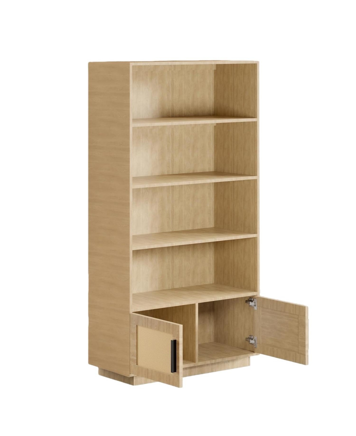 Click here for gaomon 5 Tier Wooden Bookcase with Rattan Door Cab... prices