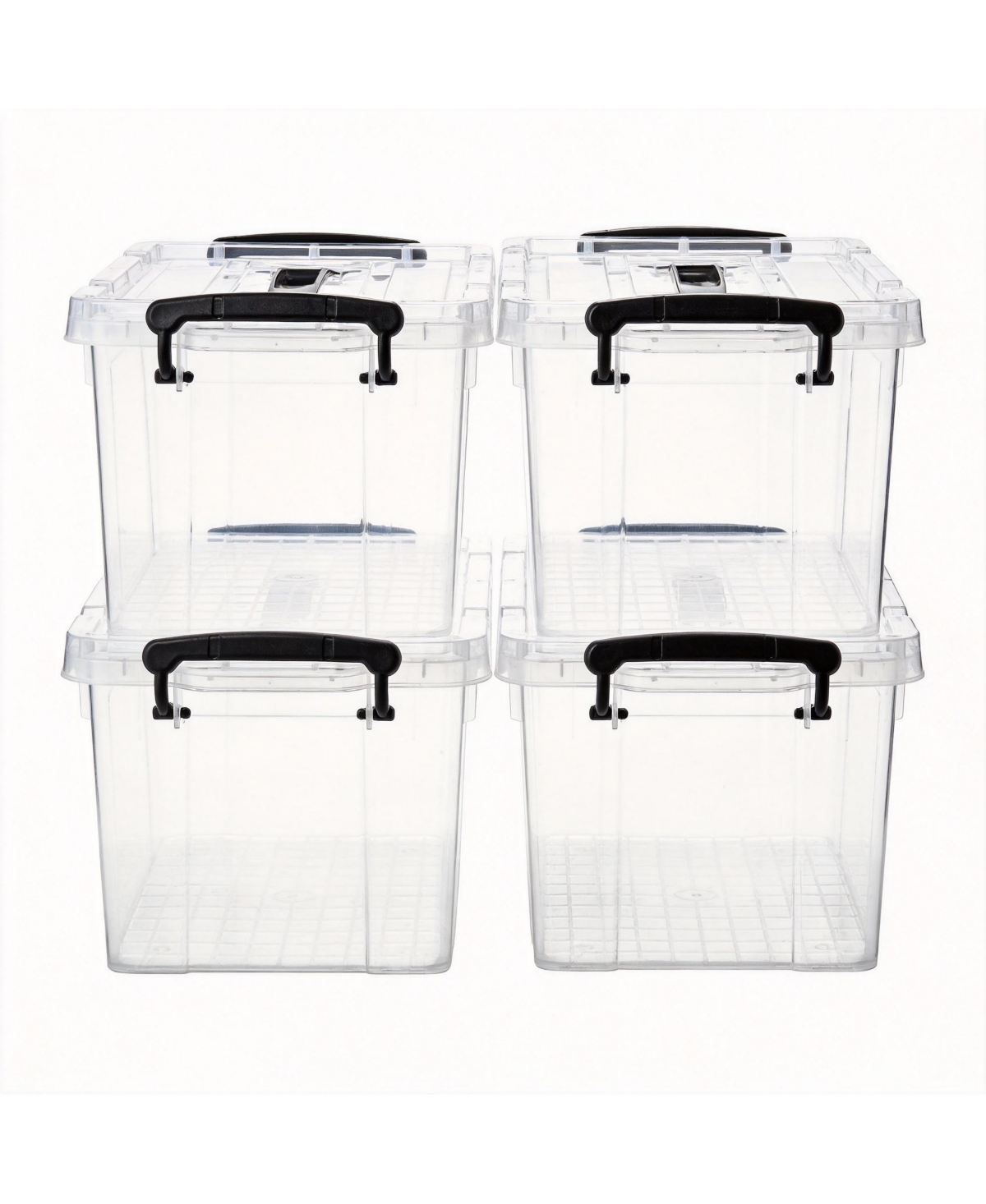 Click here for Gnuadz 4 pack 6 qt Storage Latch Box Stackable Con... prices
