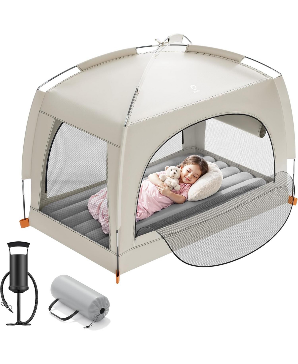 Click here for Qpau Inflatable Toddler Travel Bed with Tent  ... prices