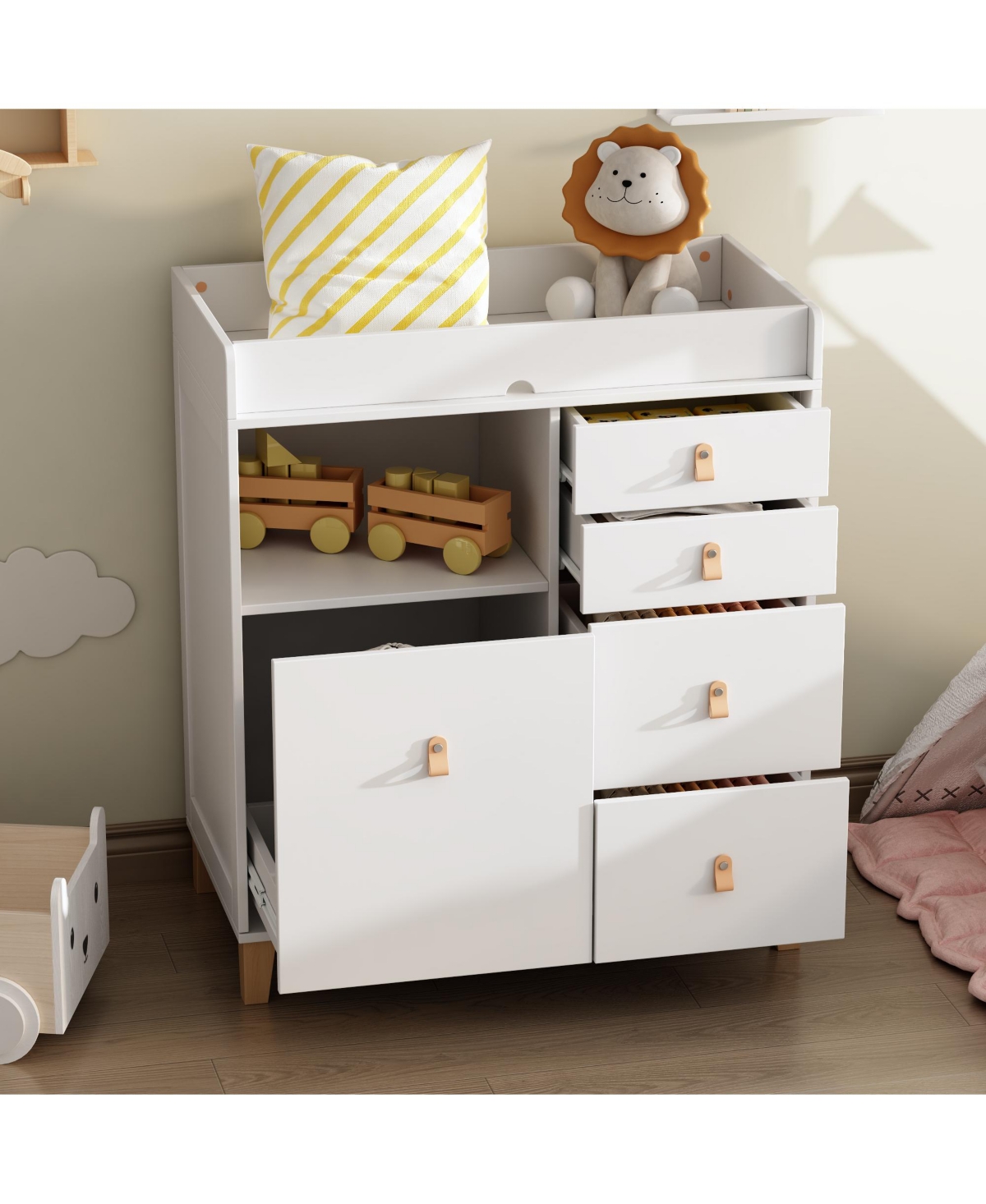 Click here for Famapy 5-Drawer Changing Table，Stylish Ches... prices