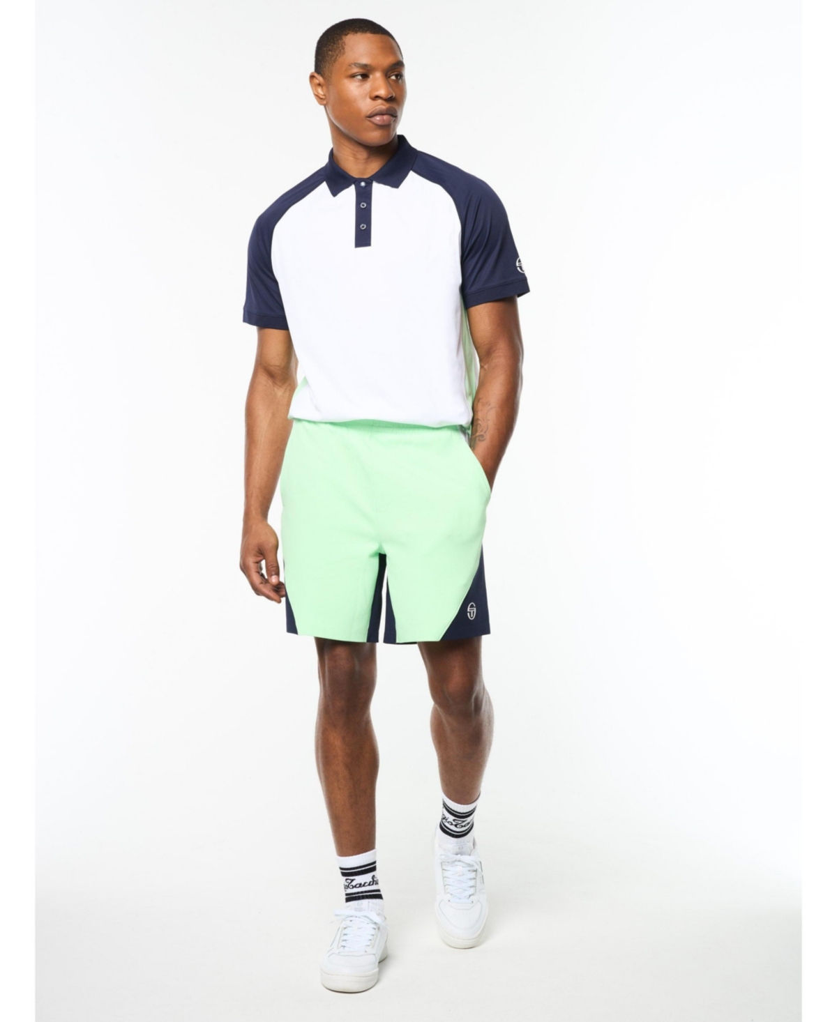 Click here for Sergio Tacchini Mens Pagia Court Short - Green ash prices