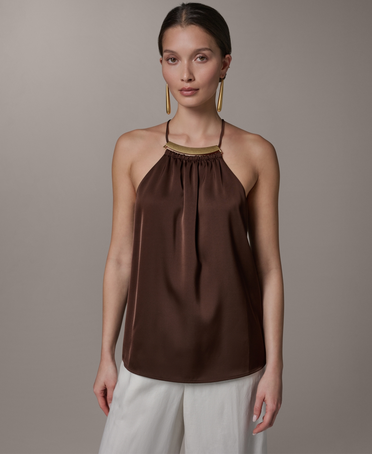 Click here for Donna Karan New York Womens Halter Neck Top - Cany... prices