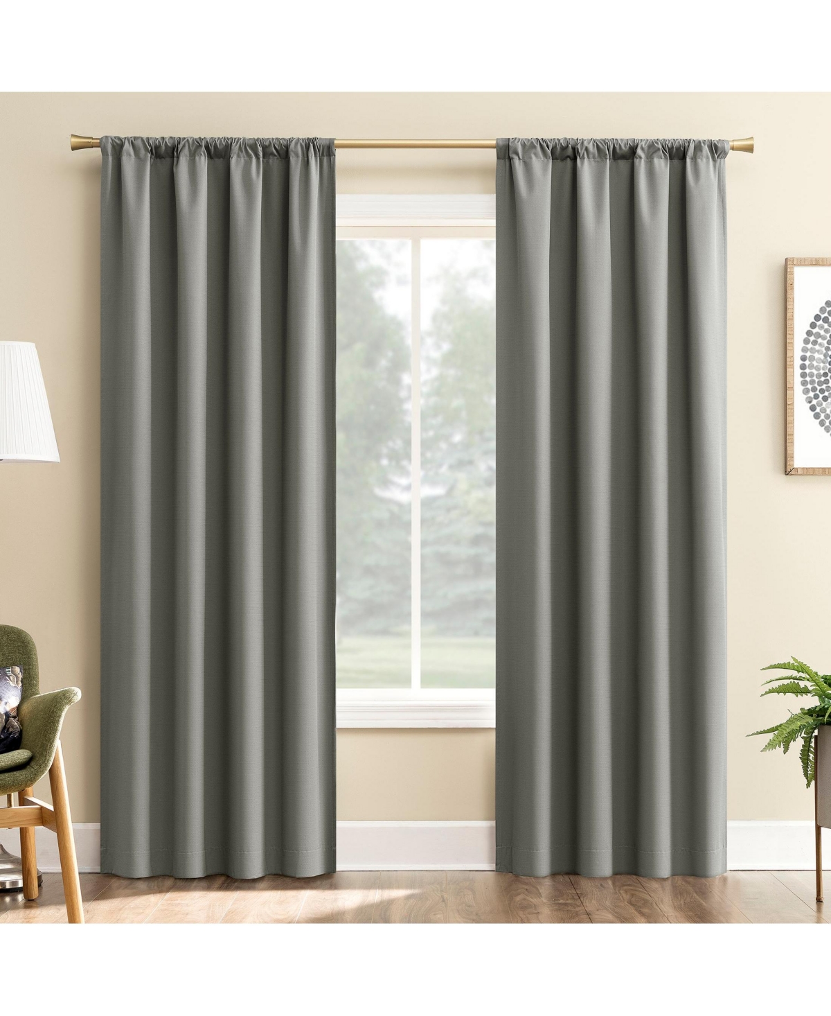 Click here for Sun Zero Karina Textured Blackout Rod Pocket Curta... prices