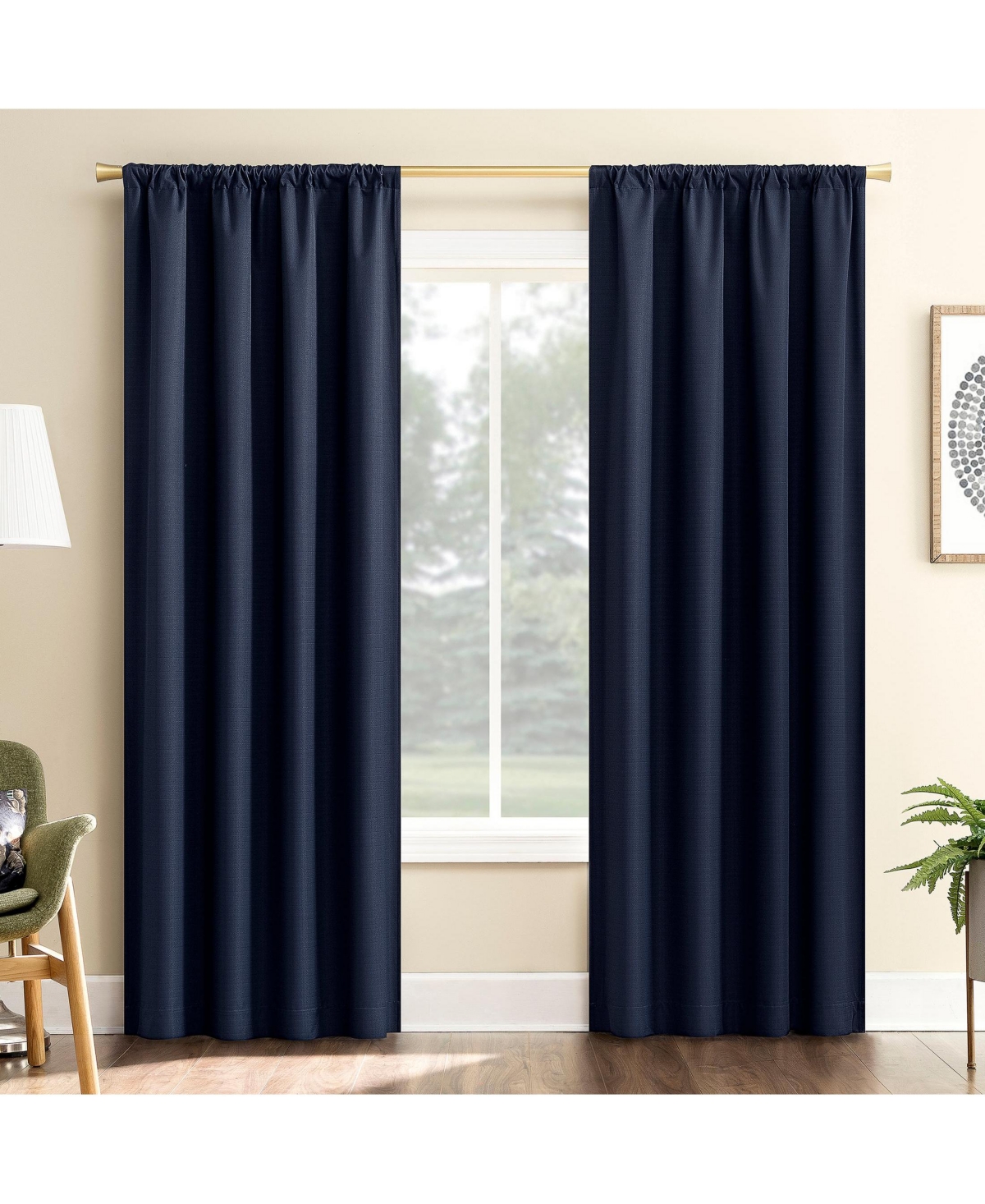 Click here for Sun Zero Karina Textured Blackout Rod Pocket Curta... prices