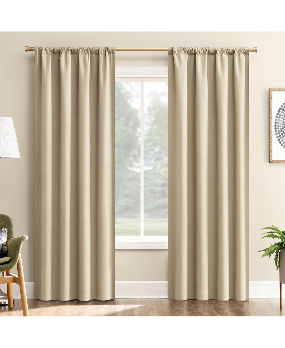 Click here for Sun Zero Karina Textured Blackout Rod Pocket Curta... prices