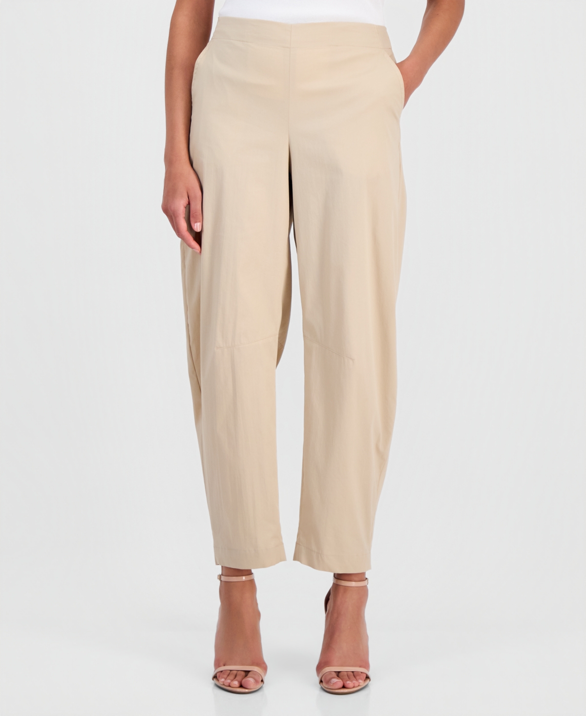 Click here for Anne Klein Womens Pull-On Barrel-Leg Ankle Pants -... prices