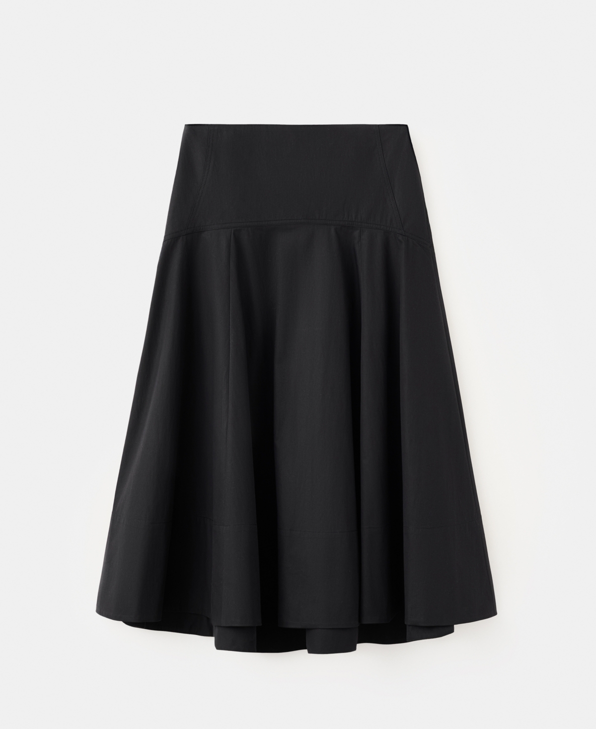 Click here for Selection Mango Womens Seams Flared Skirt - Black prices