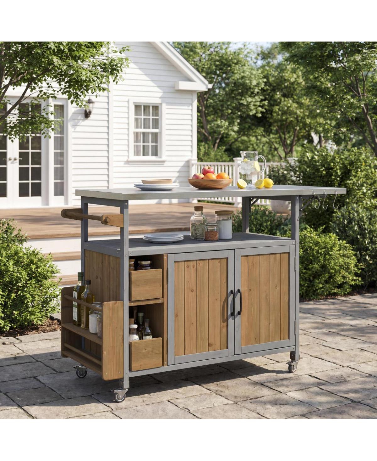 Click here for Streamdale Furniture Farmhouse Rolling Outdoor Kit... prices