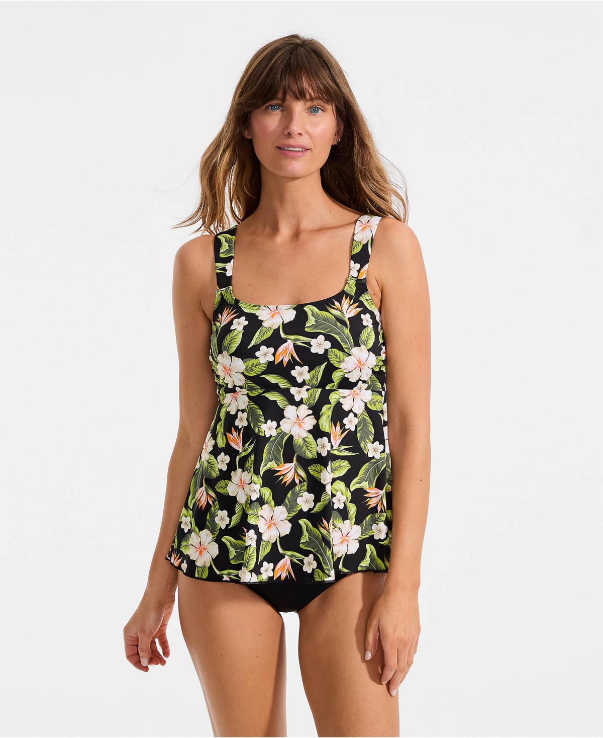 Click here for Lands End Womens Adjustable Scoop Neck Flutter Tan... prices