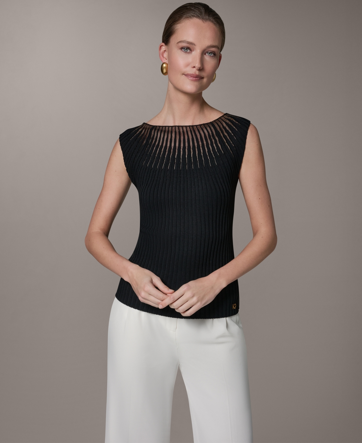 Click here for Donna Karan New York Petite Crewneck Sleeveless Sw... prices