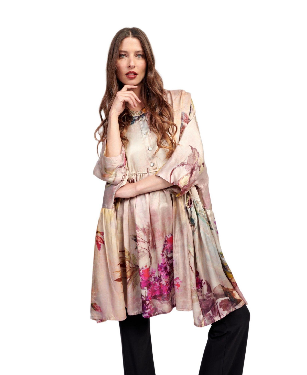 Click here for Alembika Womens Carlotta Babydoll Tunic Top - Mix prices