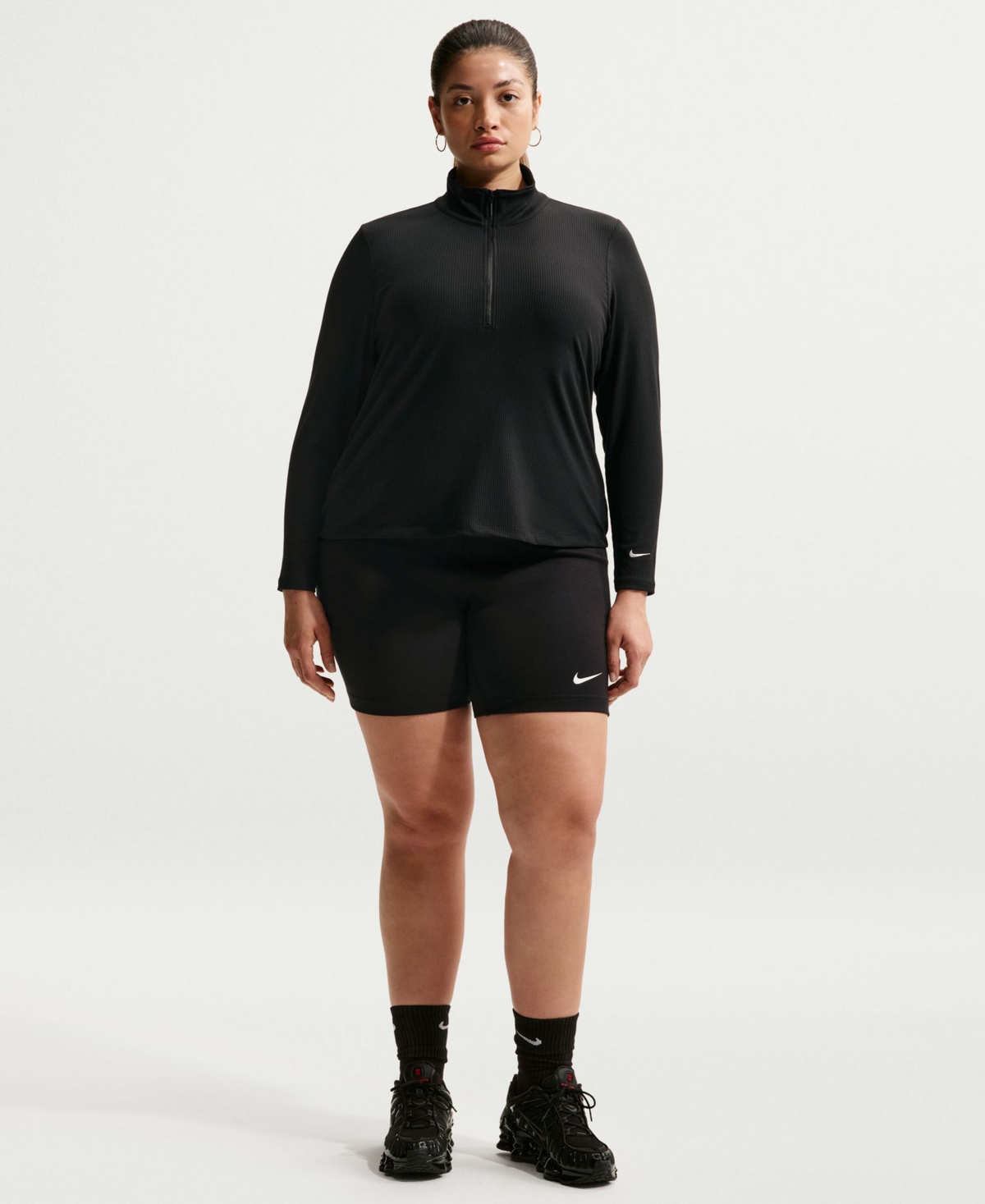 Click here for Nike Plus Size Chill Knit Quarter-Zip Long-Sleeve... prices