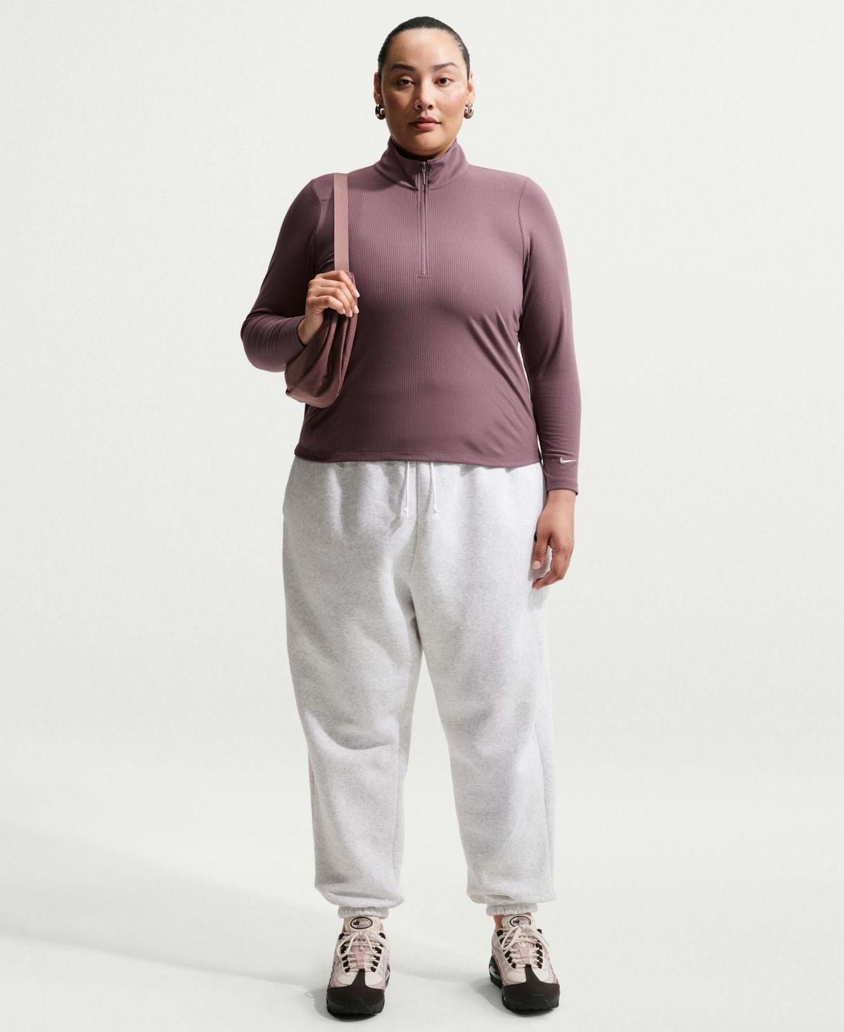 Click here for Nike Plus Size Chill Knit Quarter-Zip Long-Sleeve... prices