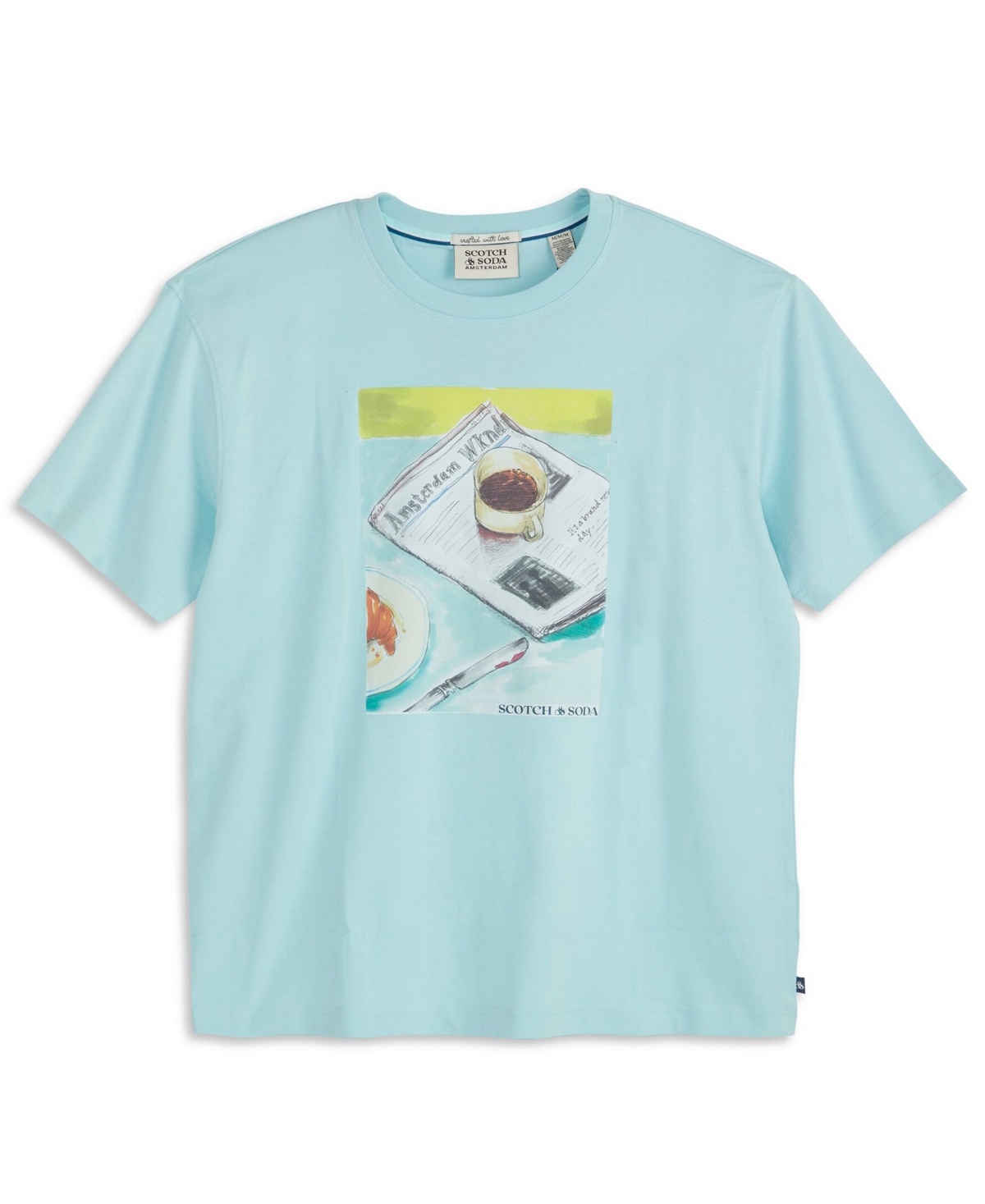 Click here for Scotch & Soda Mens Regular-Fit Graphic T-Shirt - C... prices