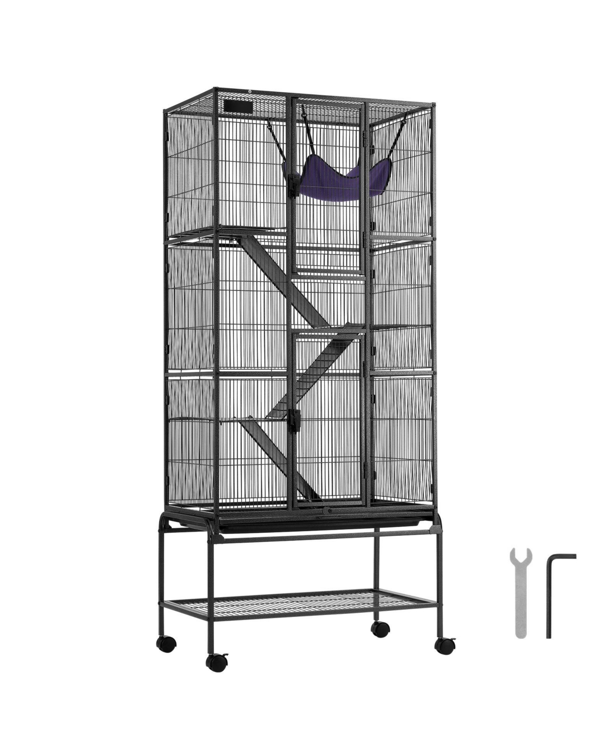 Click here for Zeus & Ruta 69 in. 4-Tier Metal Cat Enclosure with... prices