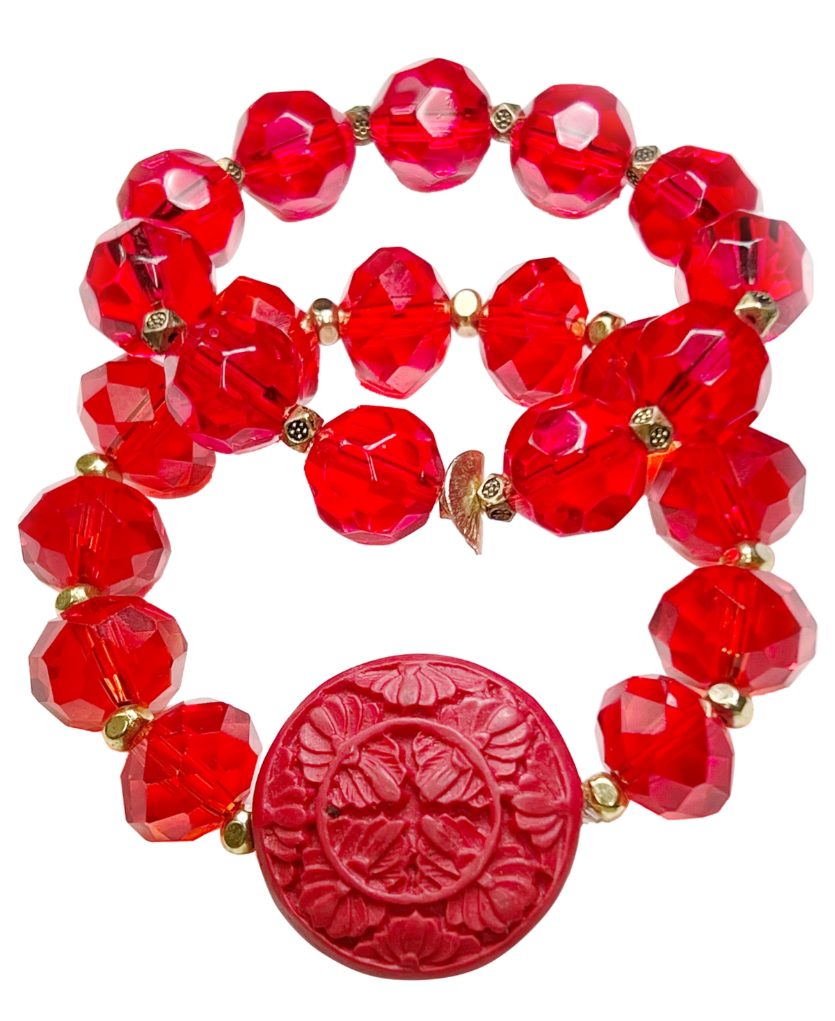 Click here for Michael Gabriel Designs Red Crystal Orient Two Sta... prices