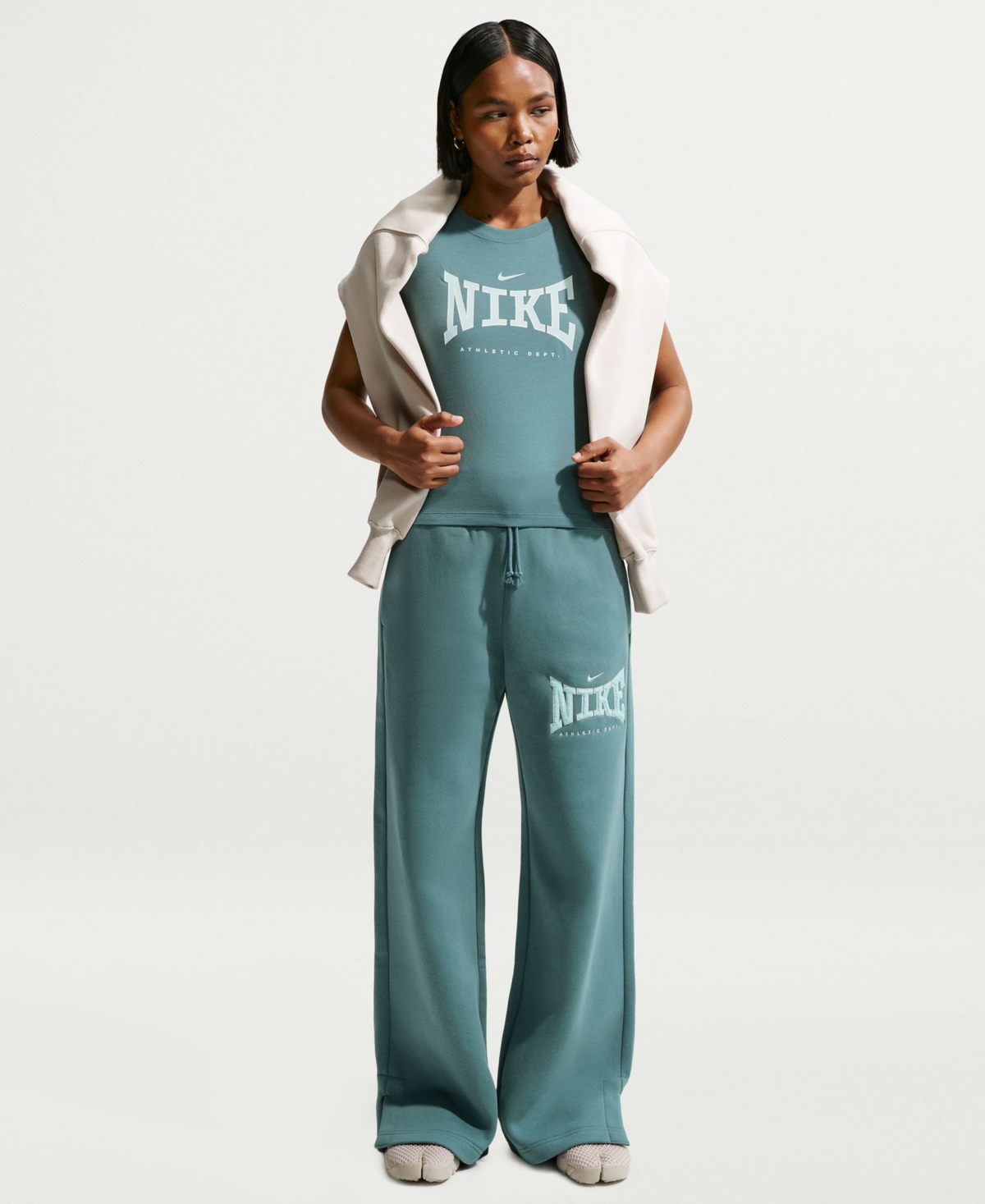 Click here for Nike Womens Sportswear Slim T-Shirt - Mineral Slat... prices