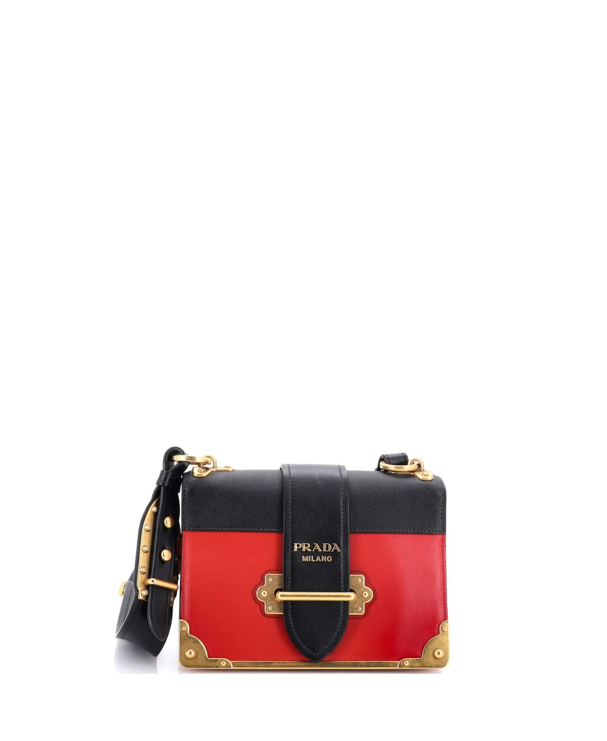 Click here for Pre-Owned Prada Small Cahier Crossbody Bag Leather... prices