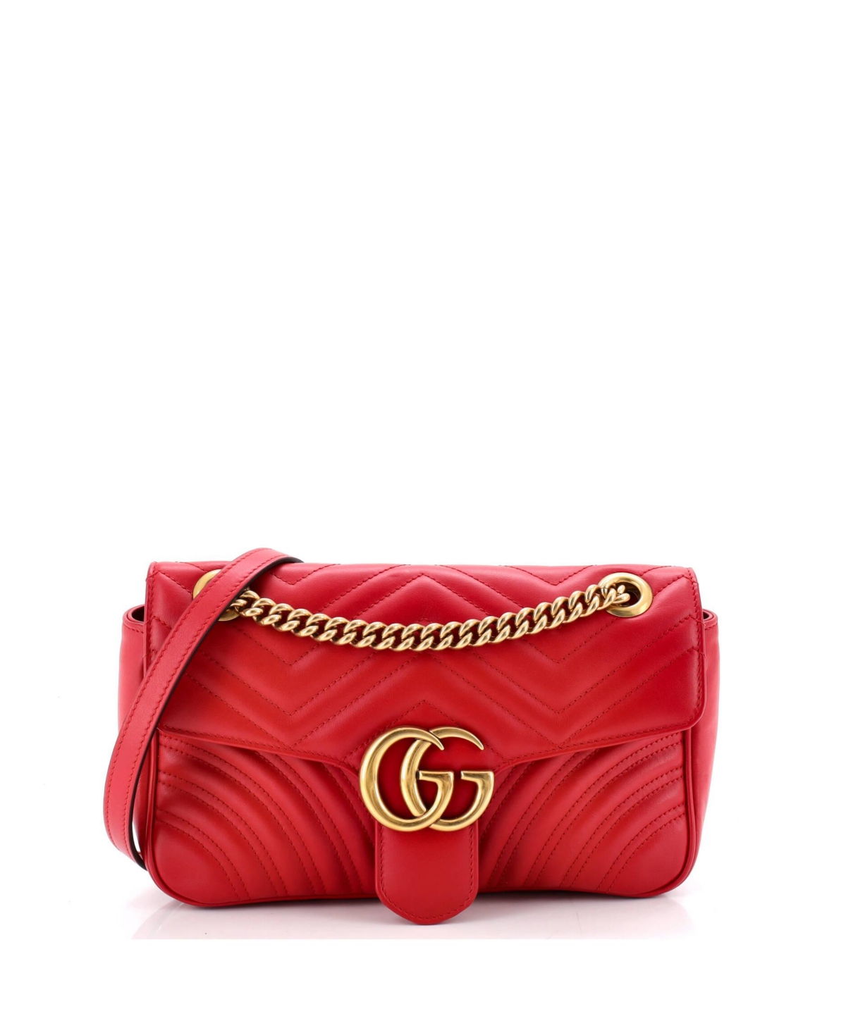 Click here for Pre-Owned Gucci Small Gg Marmont Flap Bag Matelass... prices