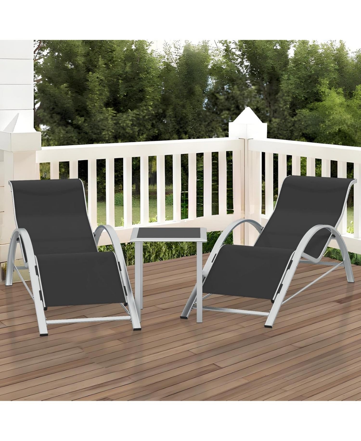 Click here for gaomon Outdoor Patio Chaise Lounge Set of Pool Lou... prices