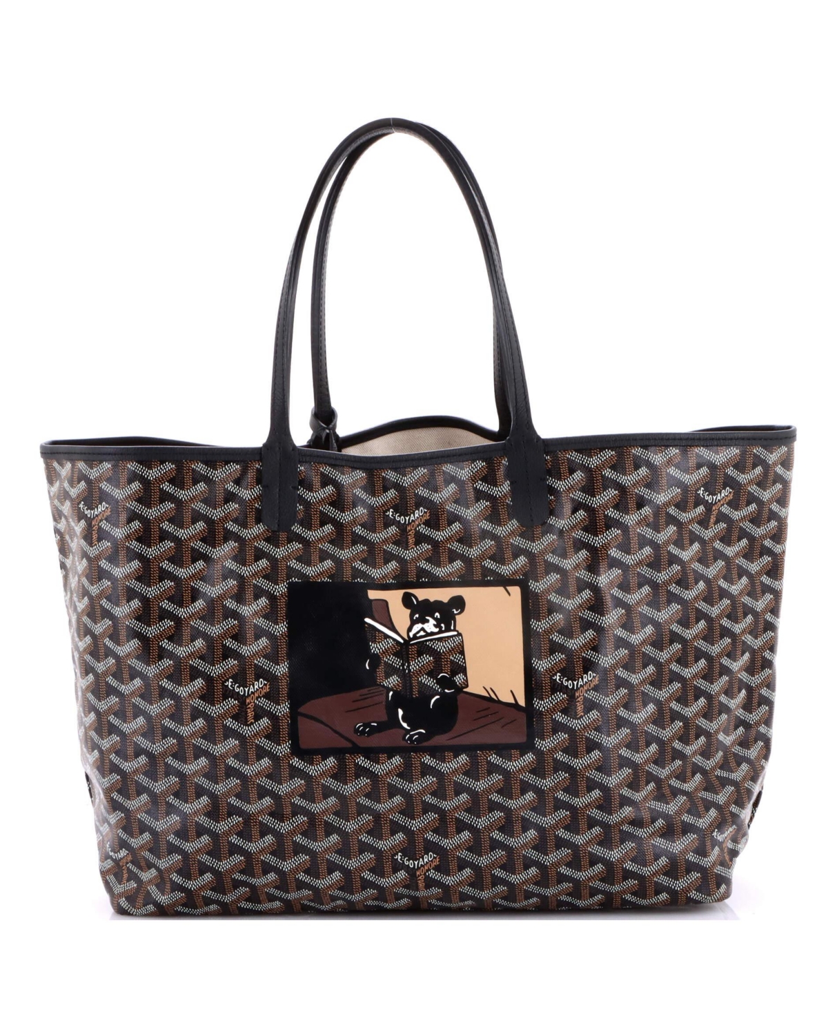 Click here for Pre-Owned Goyard Pm Saint Louis Tote Printed Coate... prices