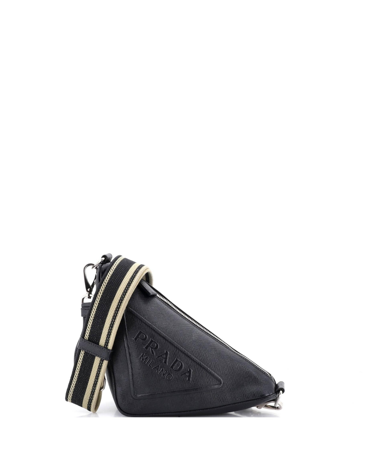 Click here for Pre-Owned Prada Small Triangle Logo Zip Crossbody... prices