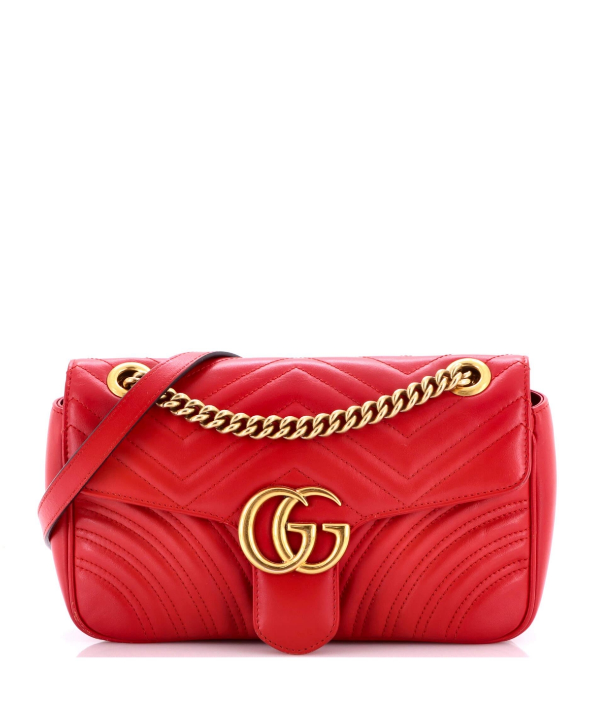Click here for Pre-Owned Gucci Small Gg Marmont Flap Bag Matelass... prices
