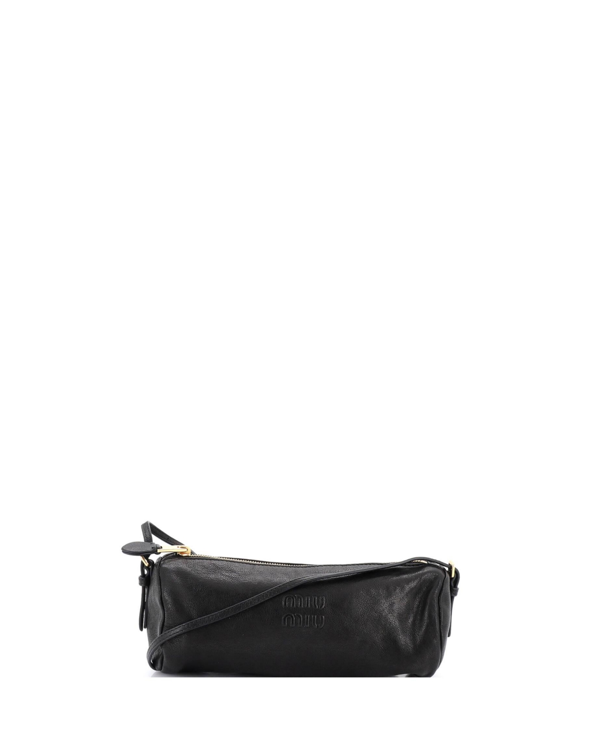 Click here for Pre-Owned Miu Miu Mini Zip Pouch Leather - Black prices