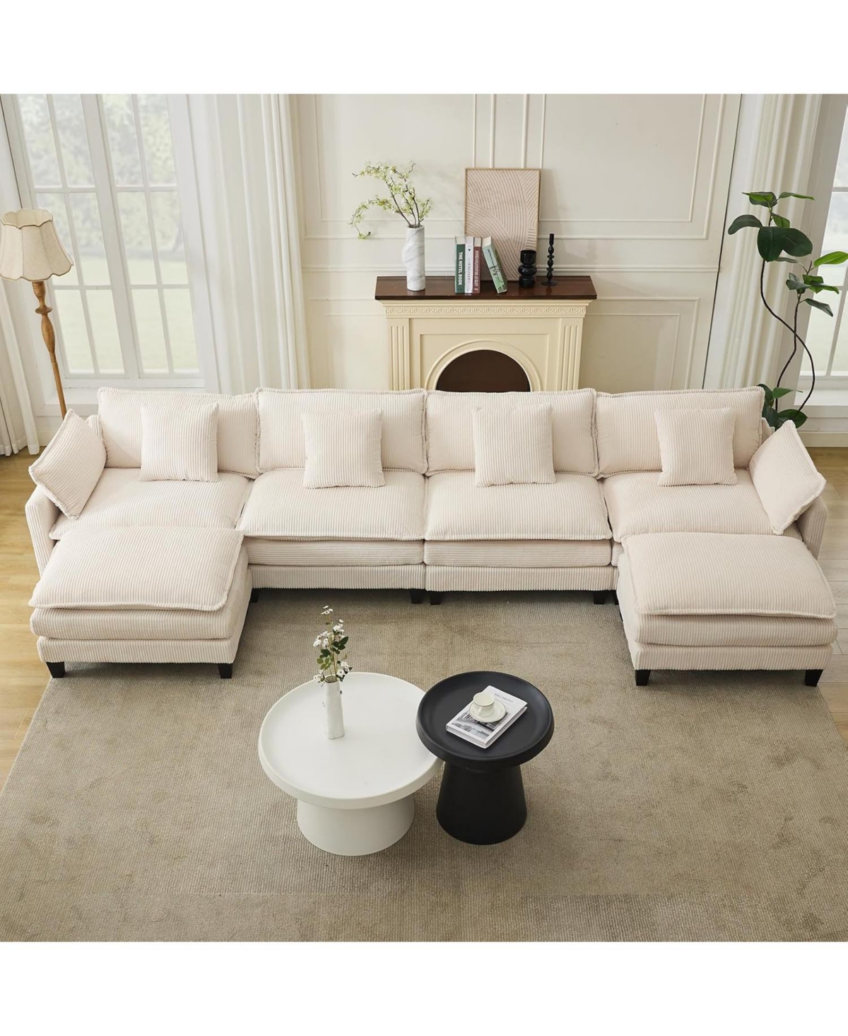 Click here for gaomon Modular Sectional Sofa with Movable Ottoman... prices